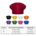 Toptie Chef Hat for Kid & Adult, Cotton Elastic Adjustable Kitchen ...