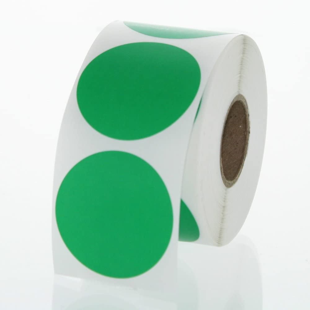 | Green Round Color Coding Inventory Labeling Dot Labels / Stickers 1.5 ...