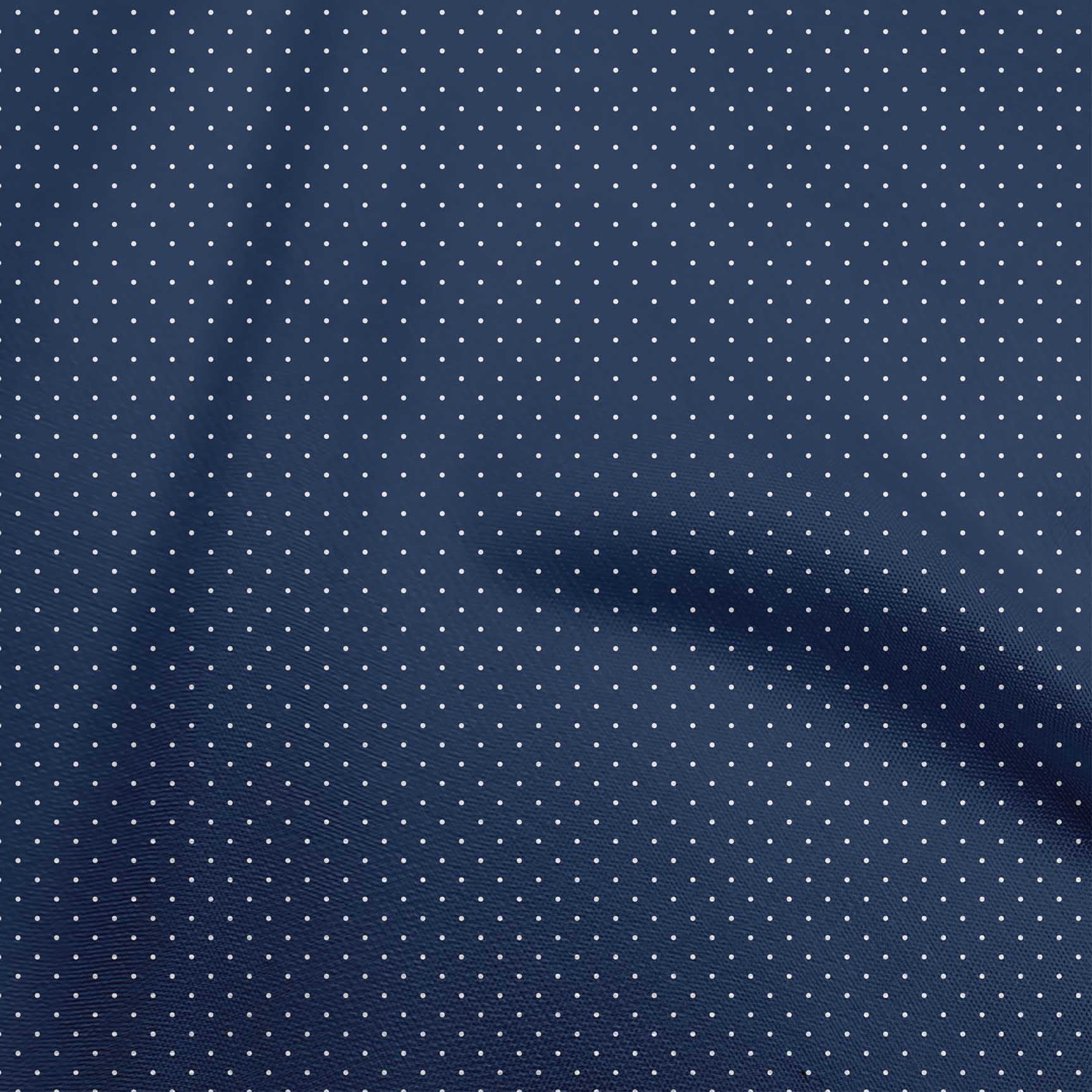 oneOone Silk Tabby Navy Blue Fabric Dot Diy Clothing Quilting Fabric ...