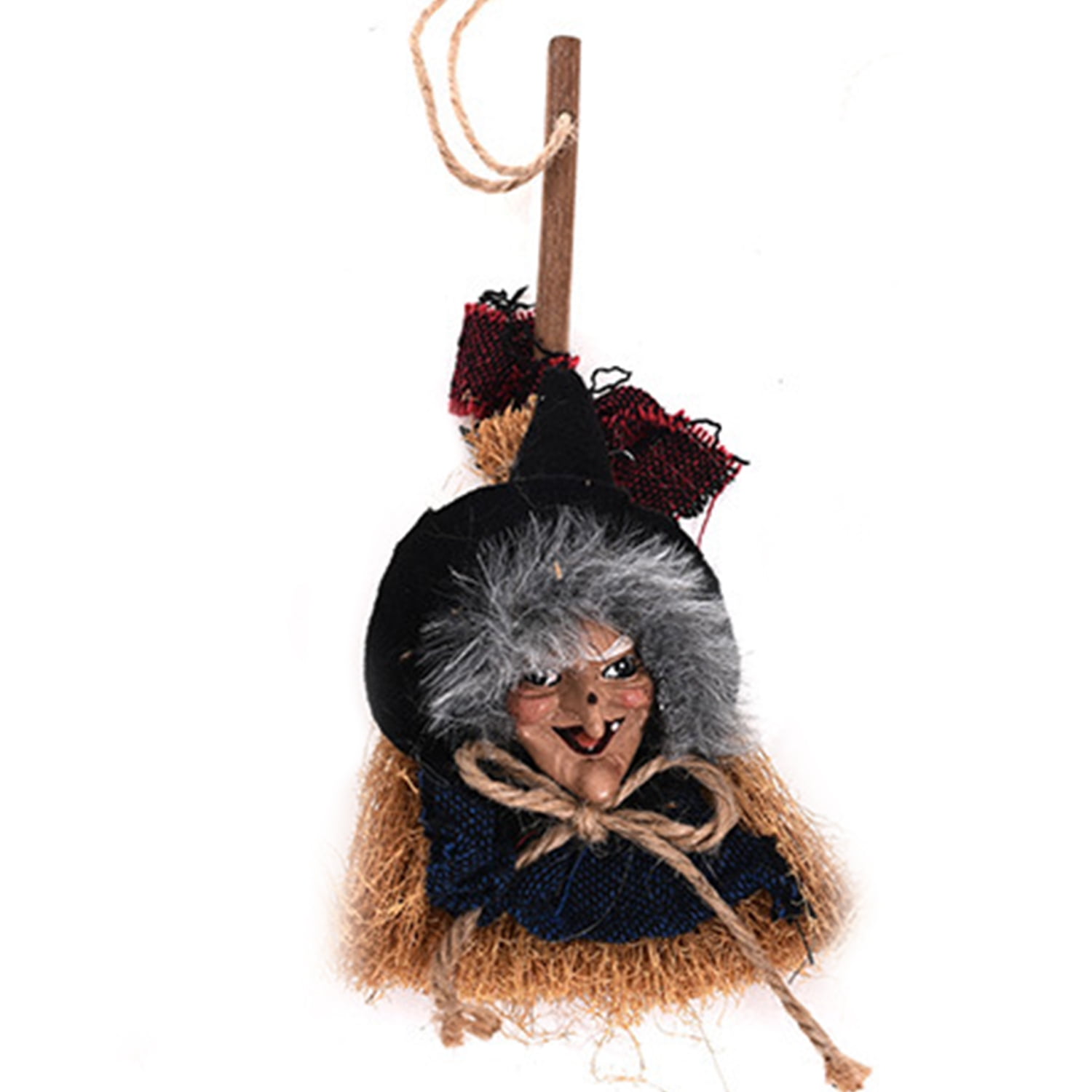 Hanging Witch Decoration Witch on Broomstick Ornament Hanging Flying ...