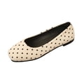 Bkhluea Women Polka Dot Fabric Round Toe Slip On Ballet Flats ...
