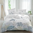 4 Piece Duvet Cover Set Cal king, Sea Turtles Starfish Coral Seashells ...