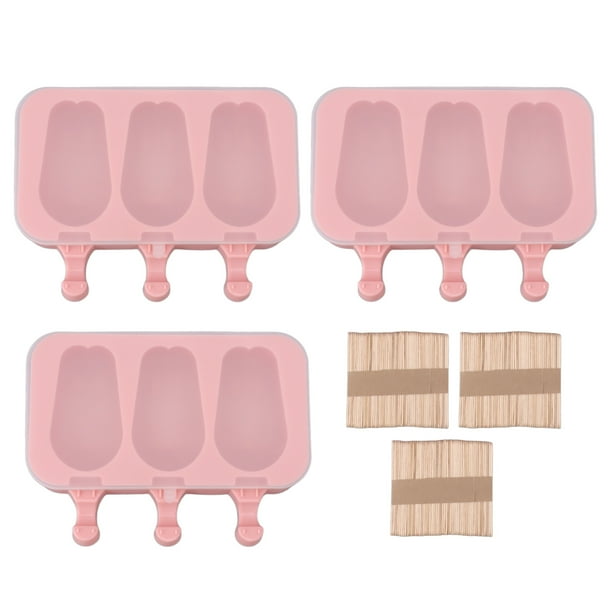 3 Set Ice Cream Cake Pop Mold with Lid Easy Release Cold and Heat ...