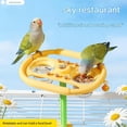 Bird Rotation Toy with Feeding Cups 360° Rotating Bird Stand Perch Toy ...