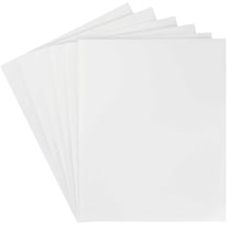 JAM Paper Heavy Duty Plastic Two Pocket Presentation Folders, White, 6 ...