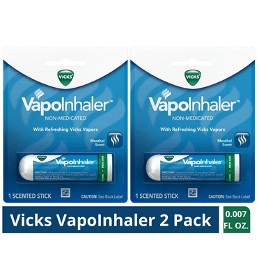 Vicks VapoInhaler, Portable Nasal Inhaler, Menthol Scent (4 Count ...