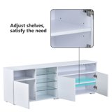 LELINTA TV Stand for TVs up to 75" w/LED Power Outlets, Modern ...
