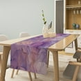 Purple Marble Table Runner,Dreamy Abstract Purple Gold Marble Cloud ...
