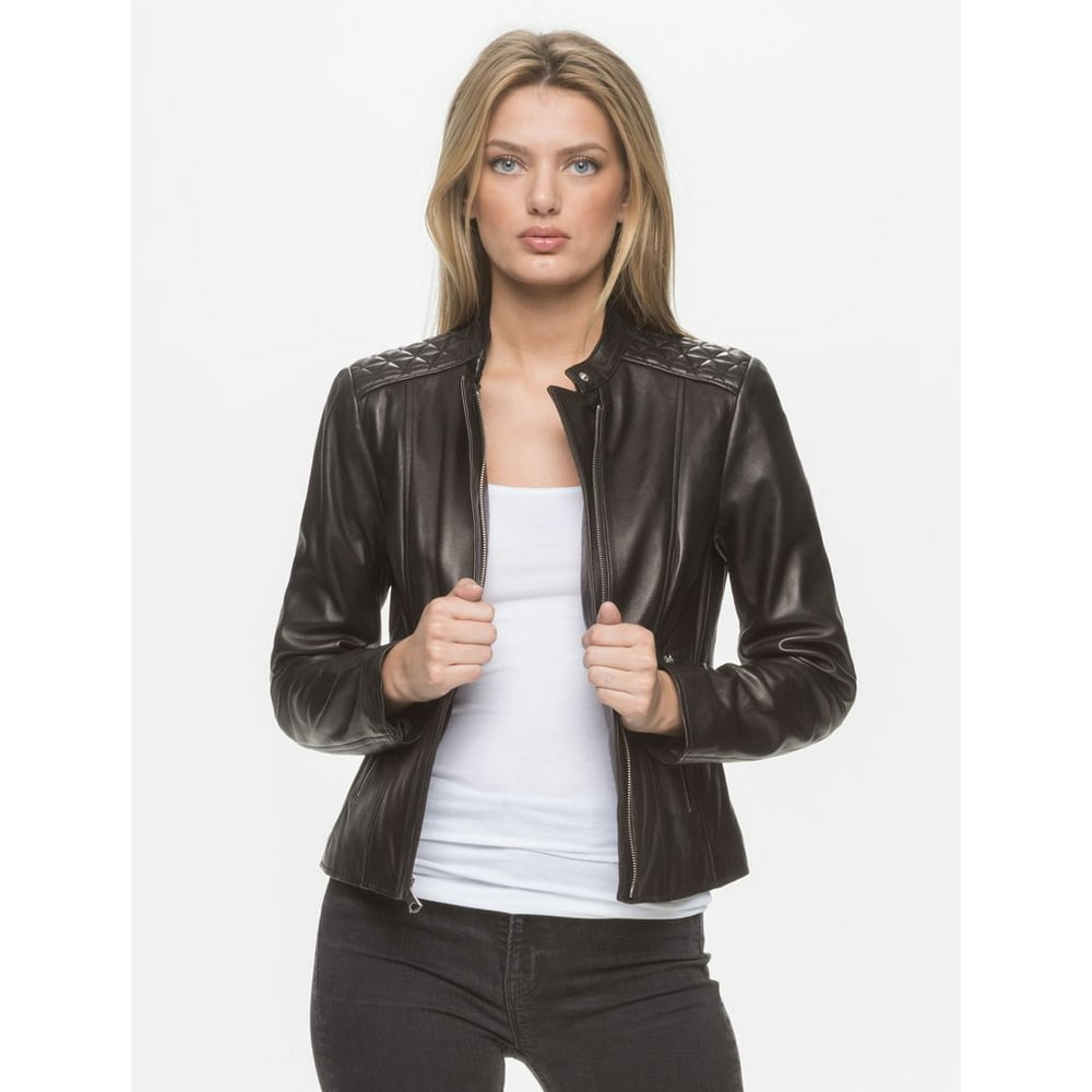 G-111 apparel group, Ltd. - MARC NEW YORK Liv Leather Jacket -Black-S ...