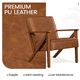 Yaheetech Faux Leather Armchair Chair with Z-shaped Wood Legs for ...