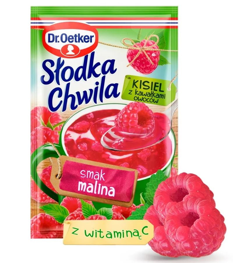 Dr. Oetker Slodka Chwila Kisiel Smak Malinowy Raspberry Soft Jelly Mix ...