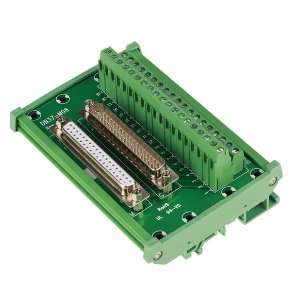 Wekity DB37 DIN Rail Mount Interface Module Male / Female Connector ...