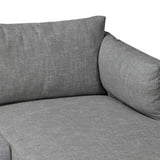 Baxton Studio Leni Modern Grey Twill Fabric Right Facing Sectional Sofa ...
