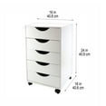 Simply Tidy's White Modular Mobile Chest- Rolling Cabinet with Drawers ...