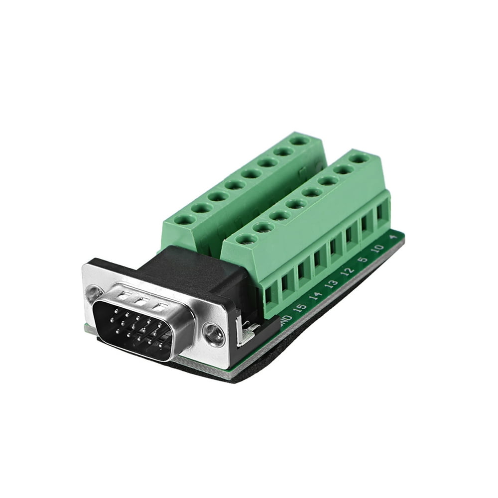 D-sub DB15 Breakout Board Connector 3-row Male Port Solderless Terminal ...