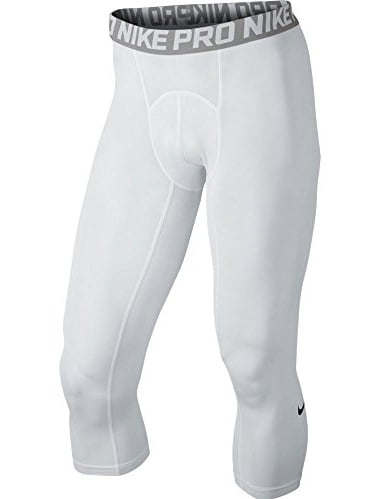 Nike Mens Pro-Cool 3/4 Compression Tights White/Matte Silver 703082-100 ...