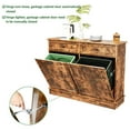 TC-HOMENY Hidden Garbage Storage, Dual Trash Can Bin Cupboard, Free ...