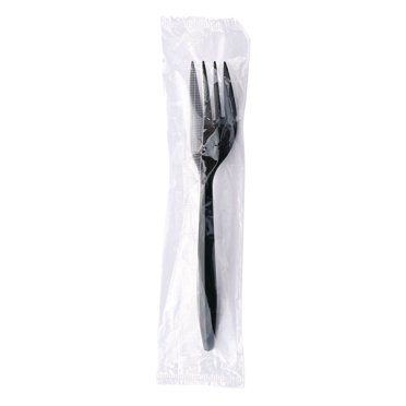 Boardwalk BWKFORKBLPPIW Mediumweight Wrapped Polypropylene Plastic Fork ...