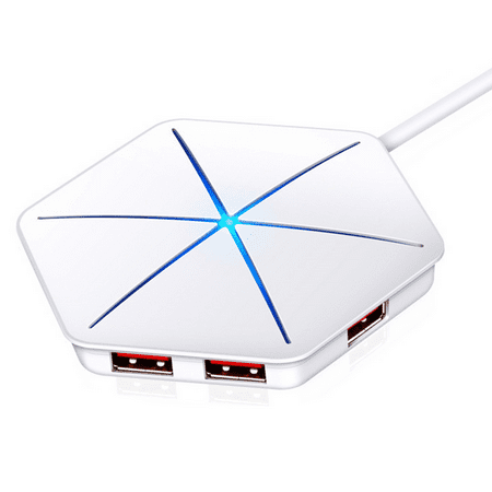 USB Hub Vertical Data Hub with Long Cord -6 Port USB Extension Cable ...