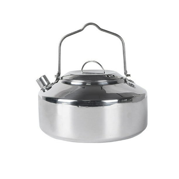 Outdoor Stainless Steel Kettle Locking Handle Camping Hung Pot Portable ...