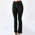 Gyujnb Bell Bottom Jeans For Women Women Casual High Waist Straight Leg Design More Button Loose