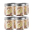 Novelinks 8oz Plastic Jars with Lids 16 Pack Kitchen Storage Containers ...