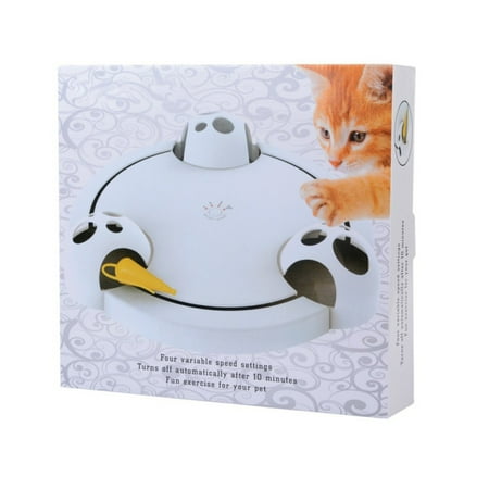 Cat Interactive Mouse Pounce Toy Automatic Rotating Play Mice Catch Toy ...