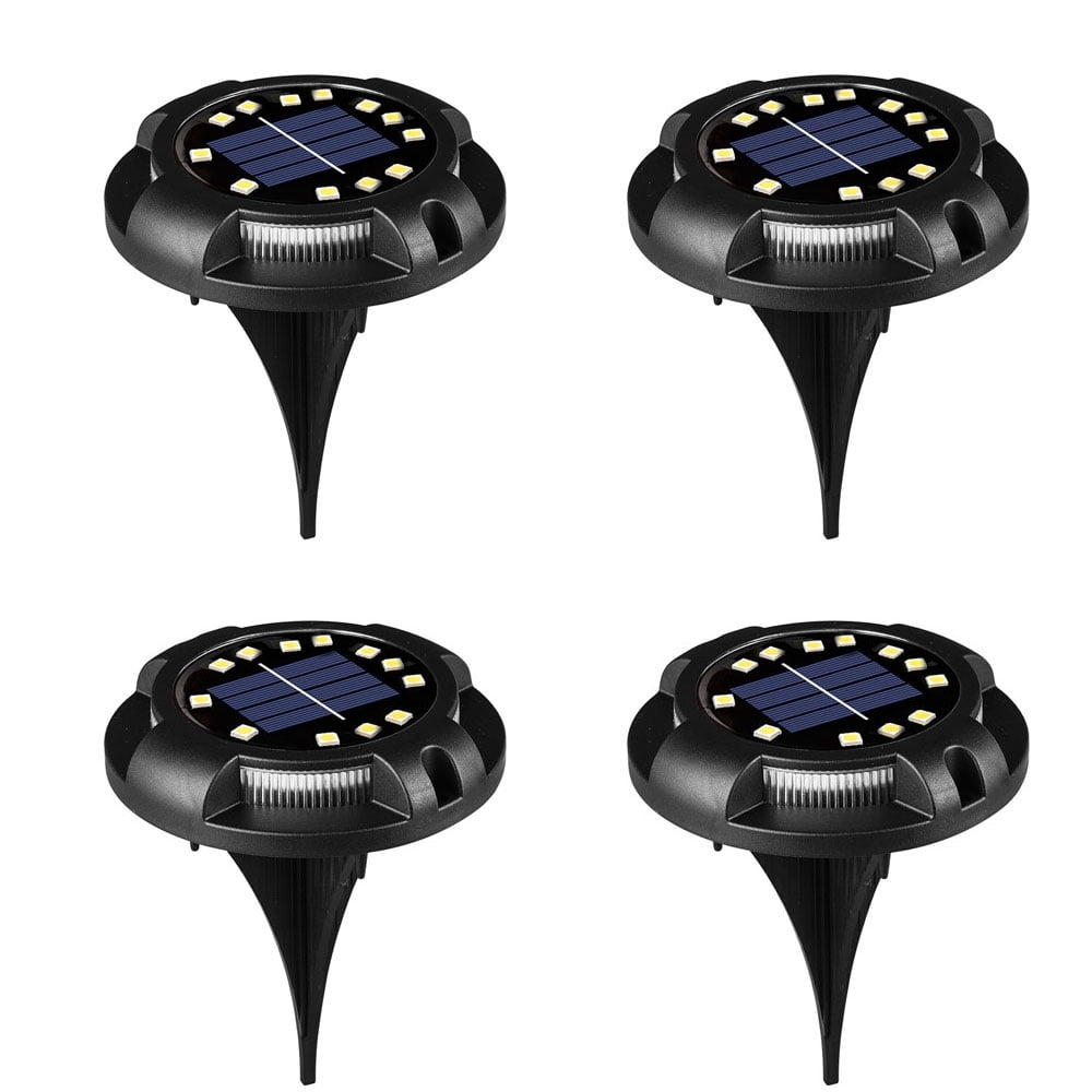 4 Pack Solar Floor Light Panel Lights For Landscape/Garden/Patio ...