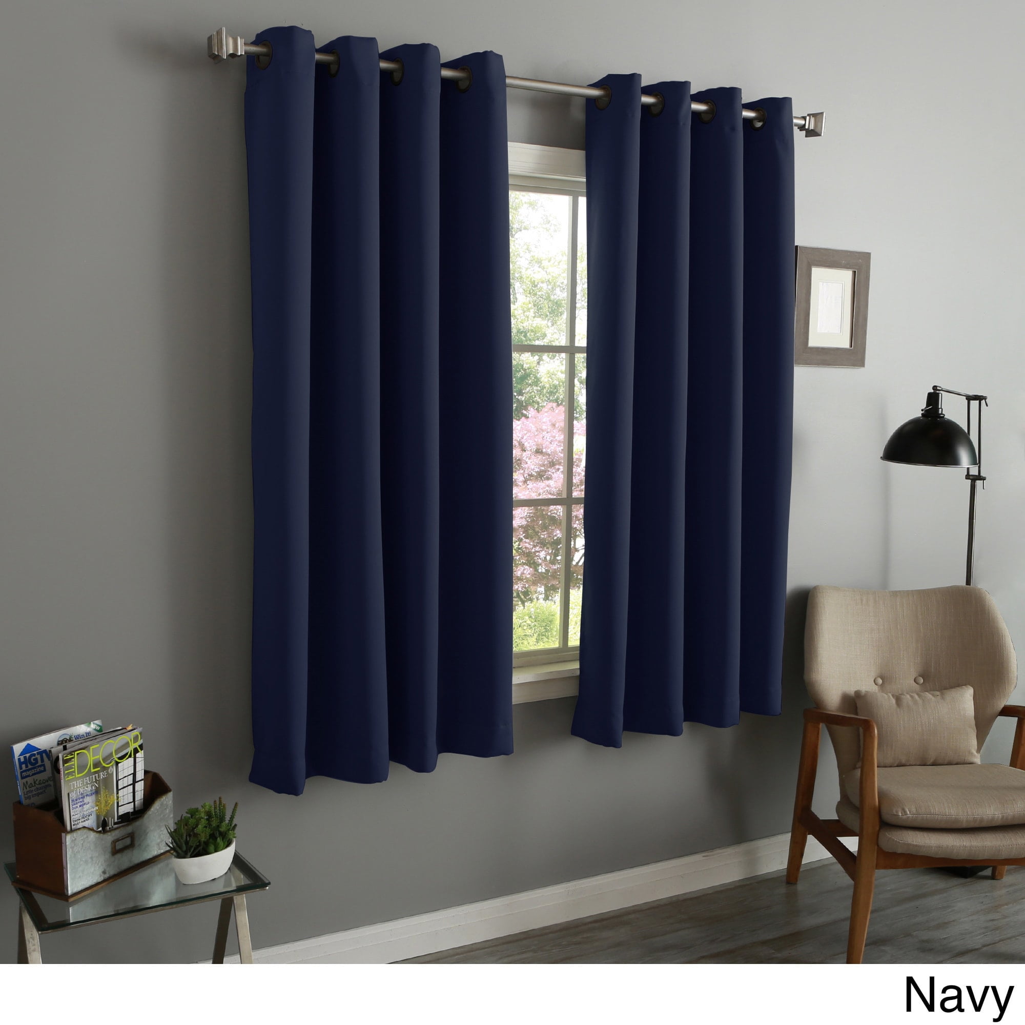54 Inch Thermal Insulated Blackout Grommet Top Curtain Panel Pair 52 54 Inch Thermal Insulated Blackout Grommet Top Curtain Panel Pair 52