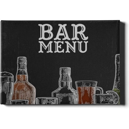 Art Print Wall Decor Template Bar Menu Alcohol Drink Bottle Painting ...