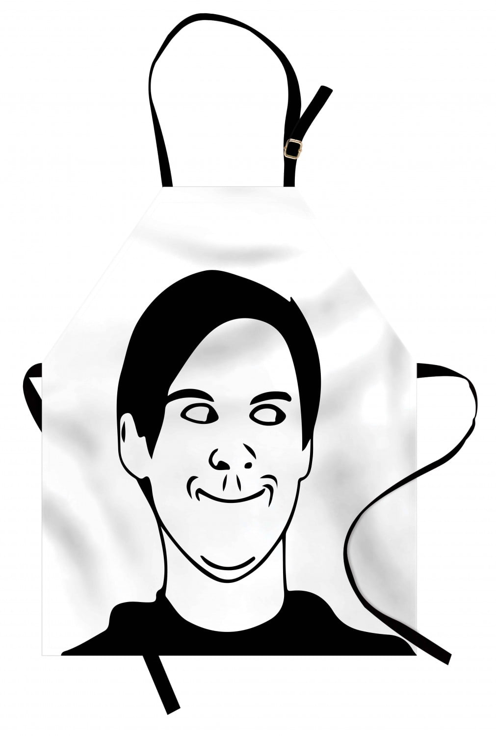 Humor Apron Irritating Troll Face Man with Cynical Expression Oh Crap ...