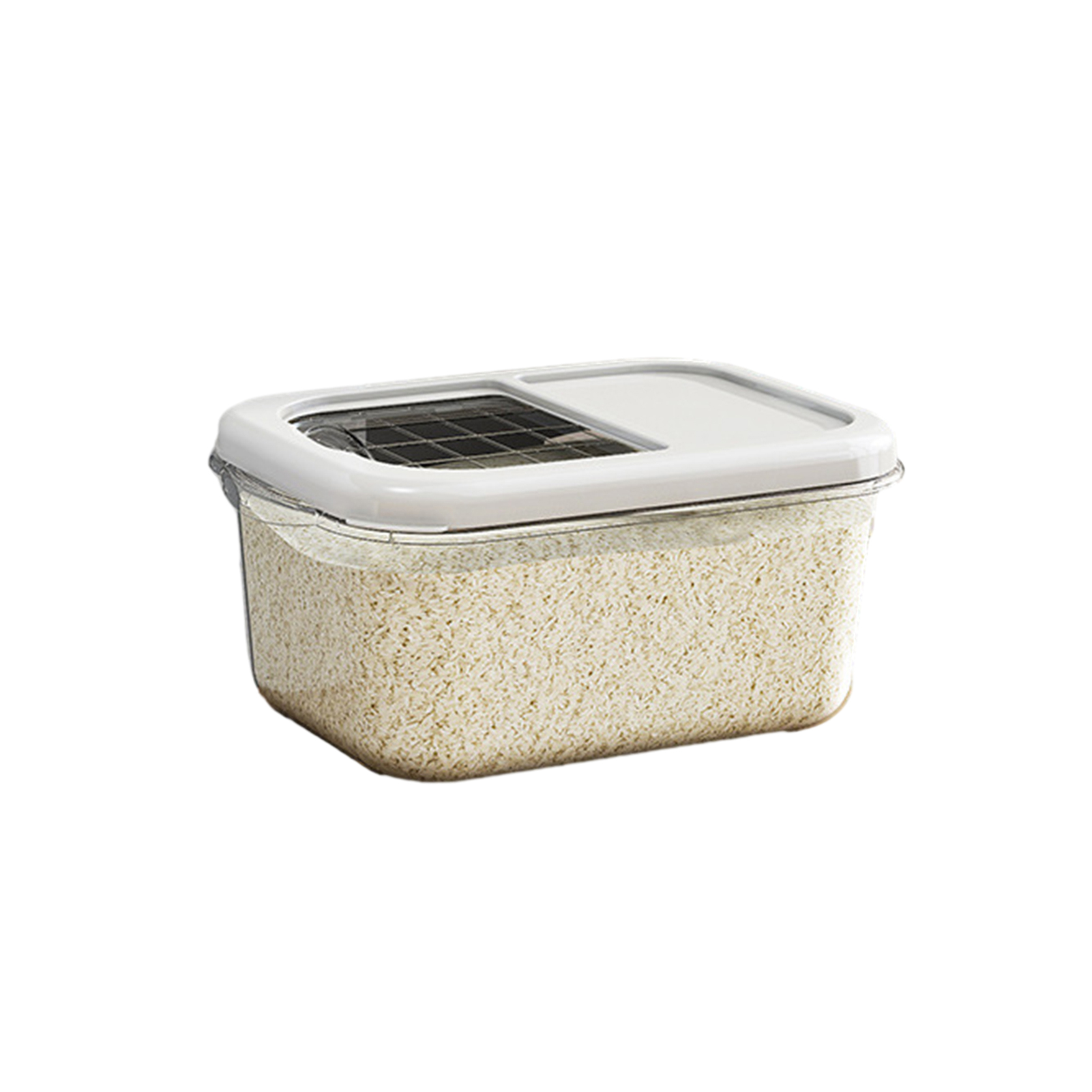 Hesroicy Transparent Rice Bucket - Slide Cover - Push-Pull Switch ...