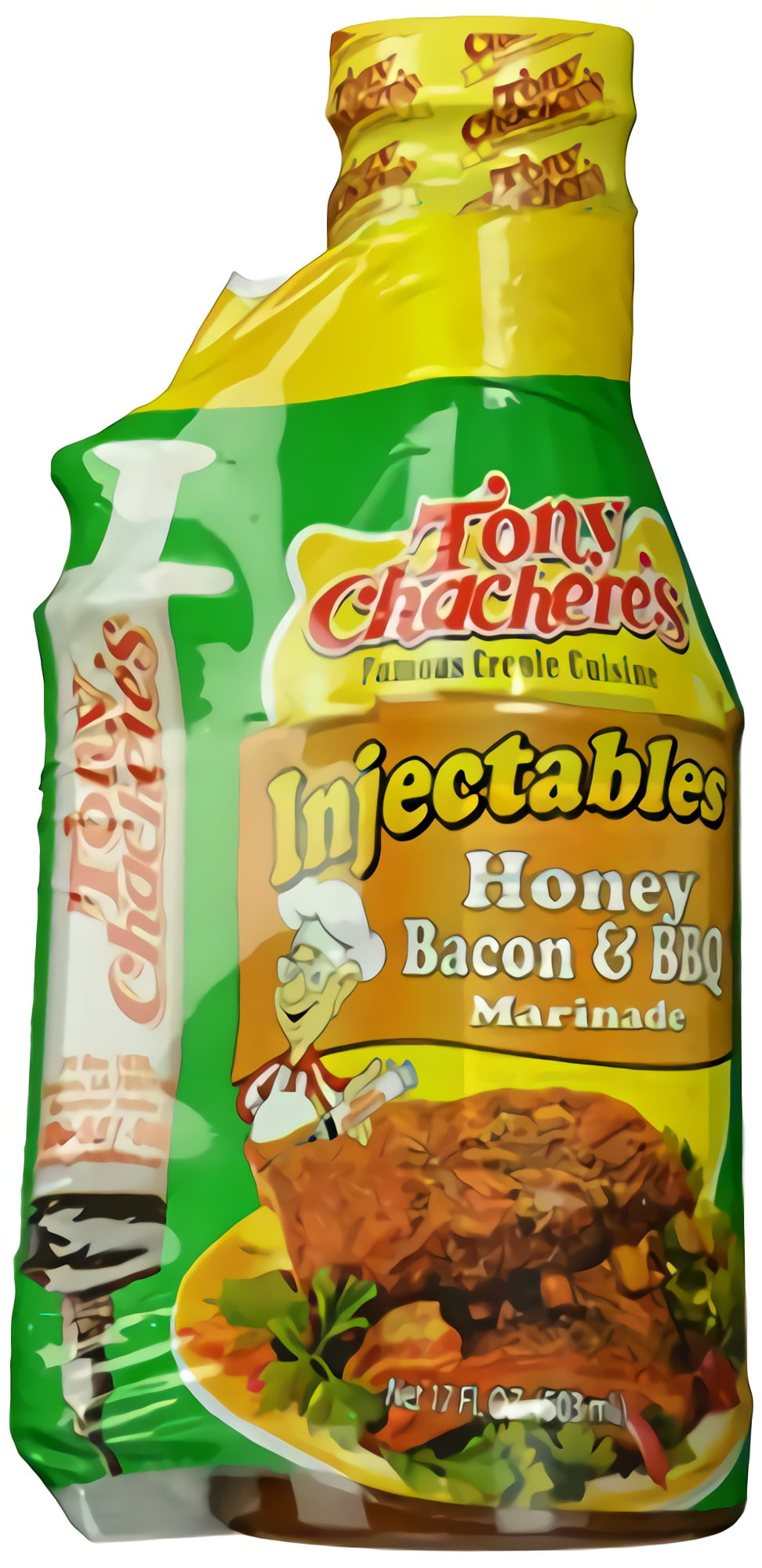 Tony Chachere Marinade, Honey Bacon BBQ with Injector, 17 Ounce (Pack ...
