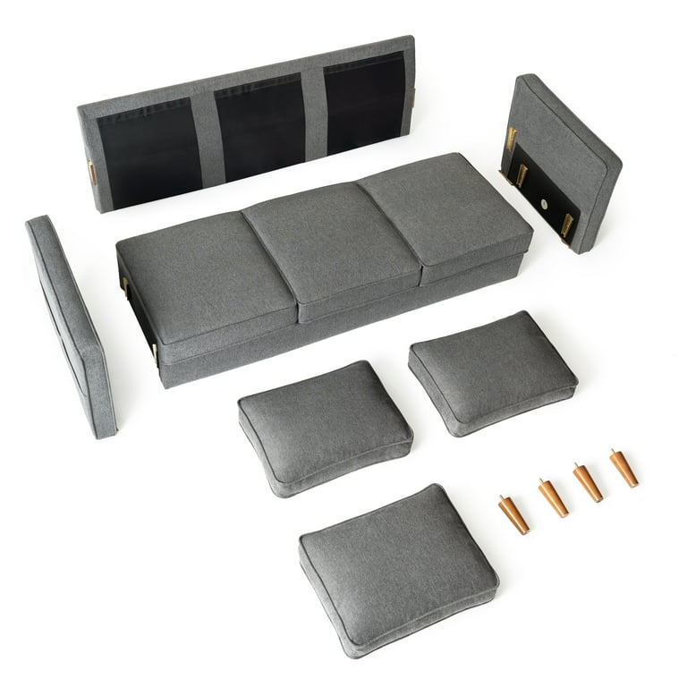 Hana modern linen fabric loveseat store