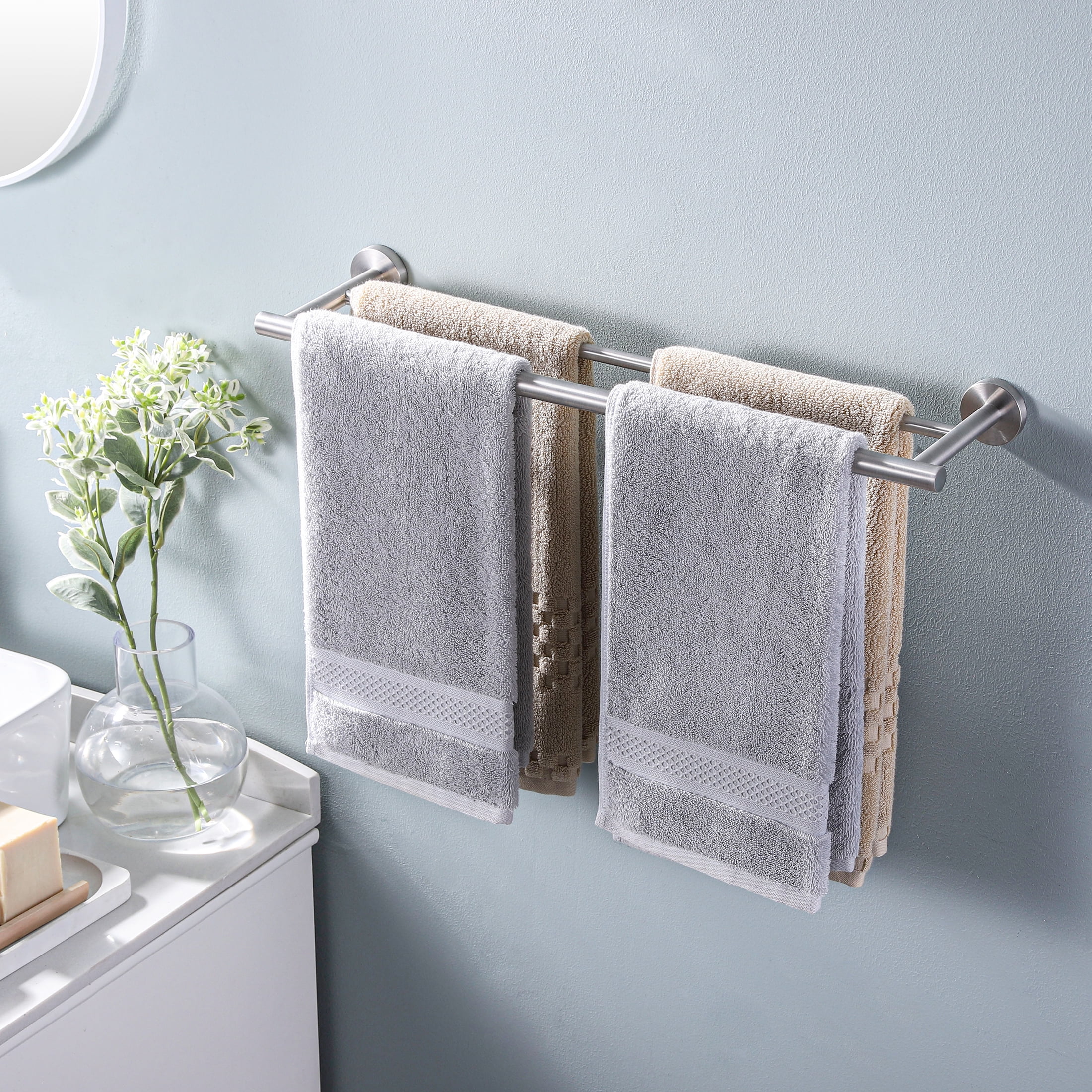 KES Double Towel Rack for Bathroom 23.6 inch Brushed Stainless Steel ...