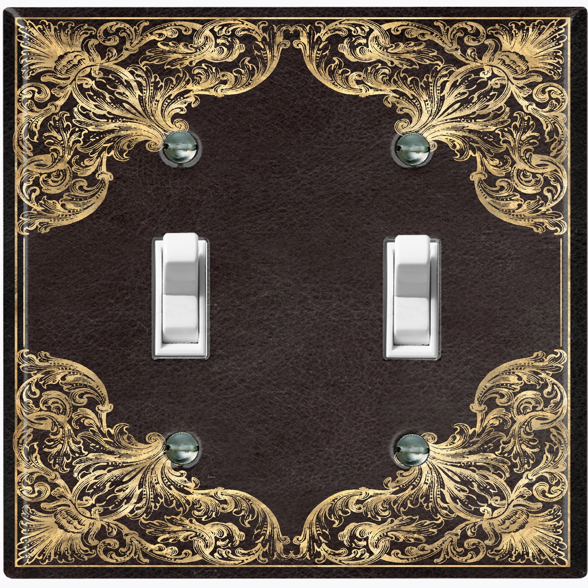 Metal Light Switch Plate Outlet Cover (French Victorian Frame - Double ...