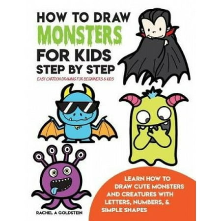 How to Draw Monsters for Kids Step by Step Easy Cartoon Drawing for ...