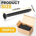 100 Pcs 1/4-20 x 2-1/2" Self-Tapping Trailer Deck Screws Flat Head ...