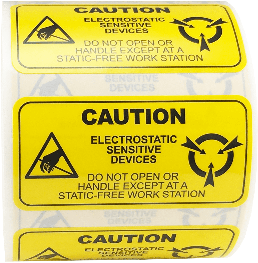 Caution Sensitive Electronic Devices Labels 1 x 2 Inch 500 Adhesive ...