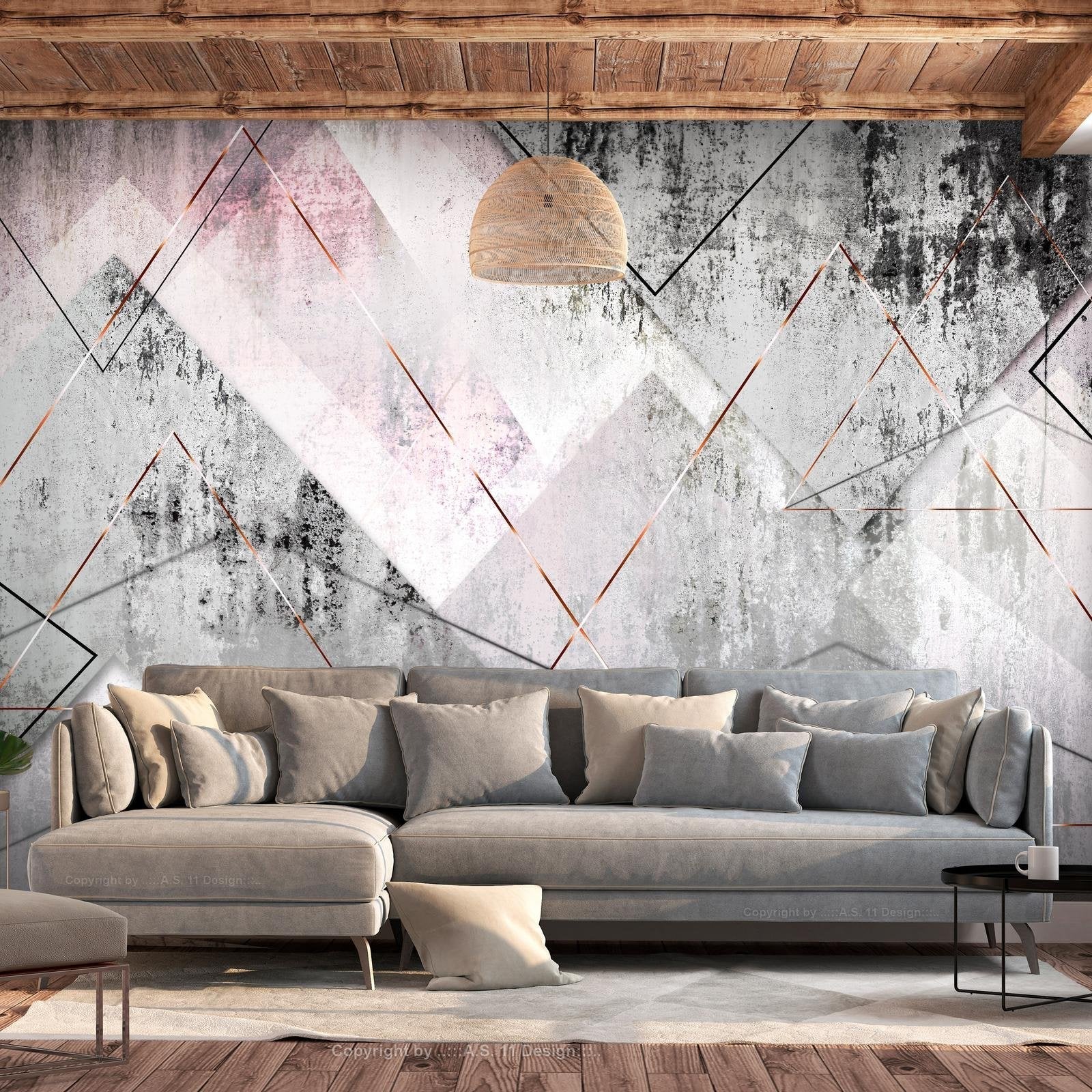 Tiptophomedecor Abstract Wallpaper Wall Mural - Abstract Geometric ...