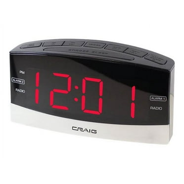 GPX CD AM/FM Clock Radio with 1.2" Display and Dual Alarm, CC318B ...