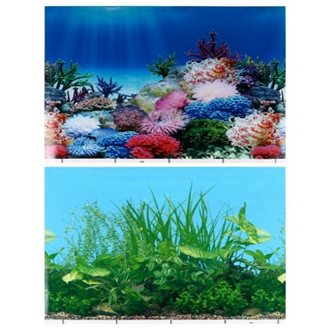 LYUMO Aquarium Fish Tank Background Poster PVC Adhesive Underwater ...