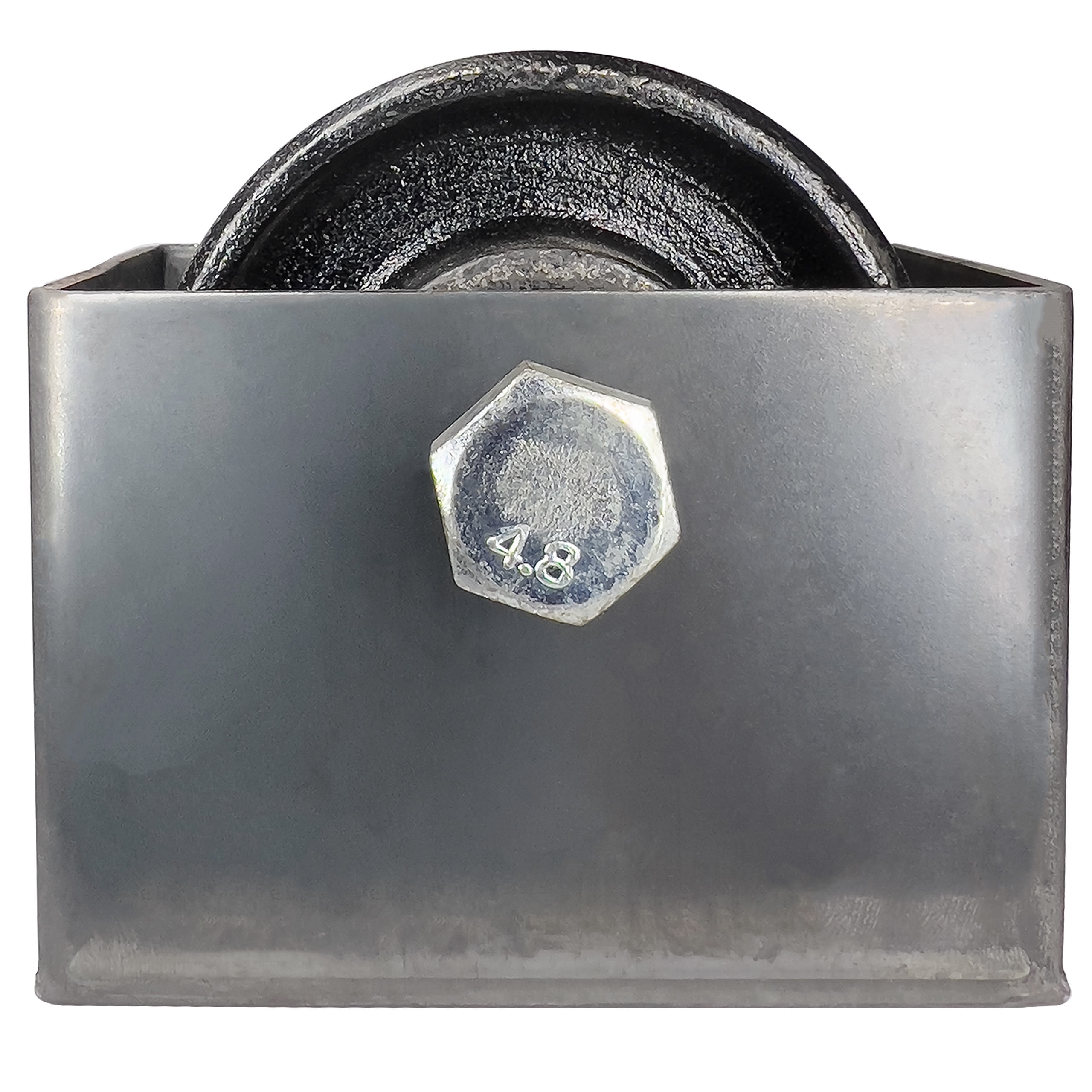 3” Inch V-Groove Gate Wheel Cast Iron Black with Weldable Box - Walmart.com