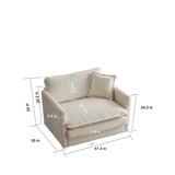 Llinc Store Single Seat Sofa Upholstered Deep Seat Reading Armchair ...