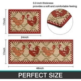 Culturalnav 2 PCS Rooster Kitchen Rugs Floor Mat Farmhouse Kitchen Mat ...