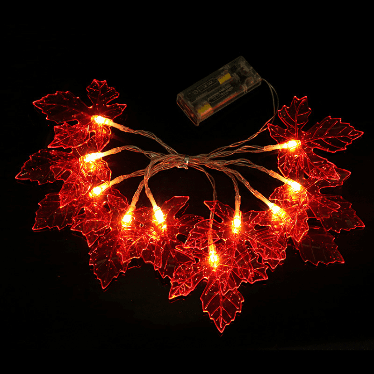 Rush Autumn Decorations, 6M 40LED Maple Leaf String Light, Garden ...