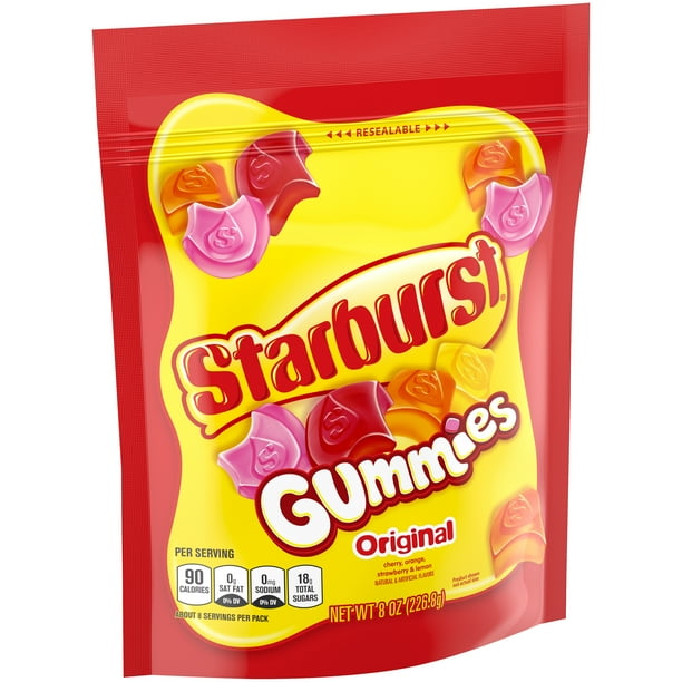 Starburst Gummies Originals Gummy Candy Bag, 8 oz - Walmart.com ...