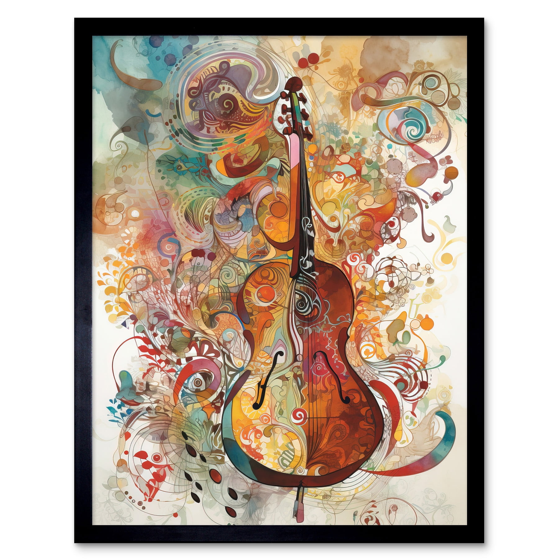 Sensory Sonata Violin Music Note Synesthesia Shapes and Colours Modern ...