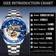 Men's Luxury Fashion Mechanical Watch Casual Stainless Steel Hollow ...