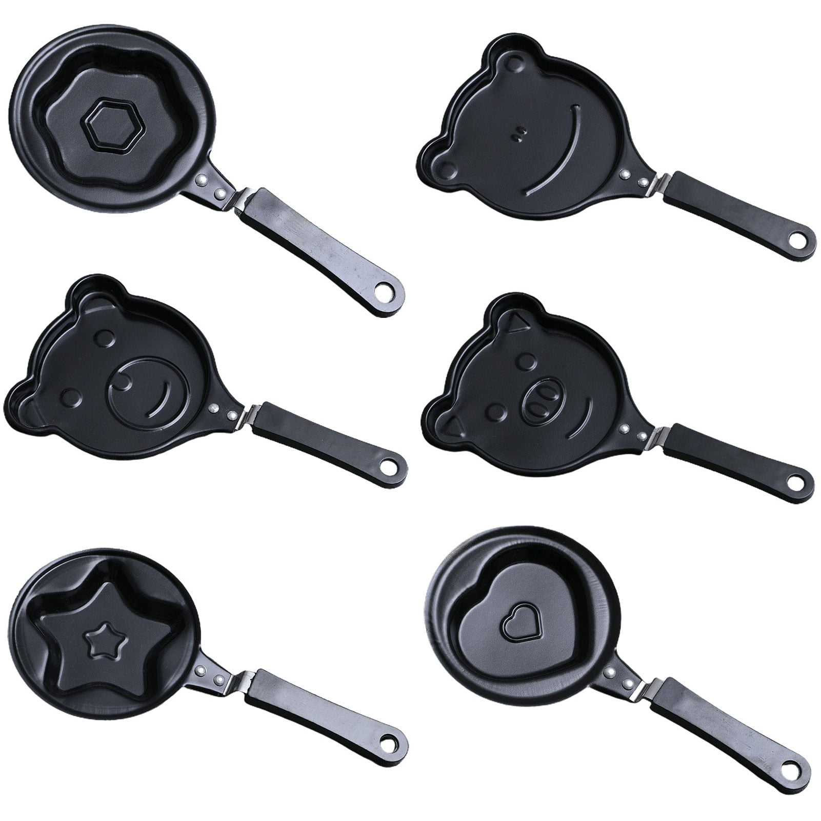 nbuaila Frying Pan Reusable Non-stick Hanging Hole Design Stainless ...